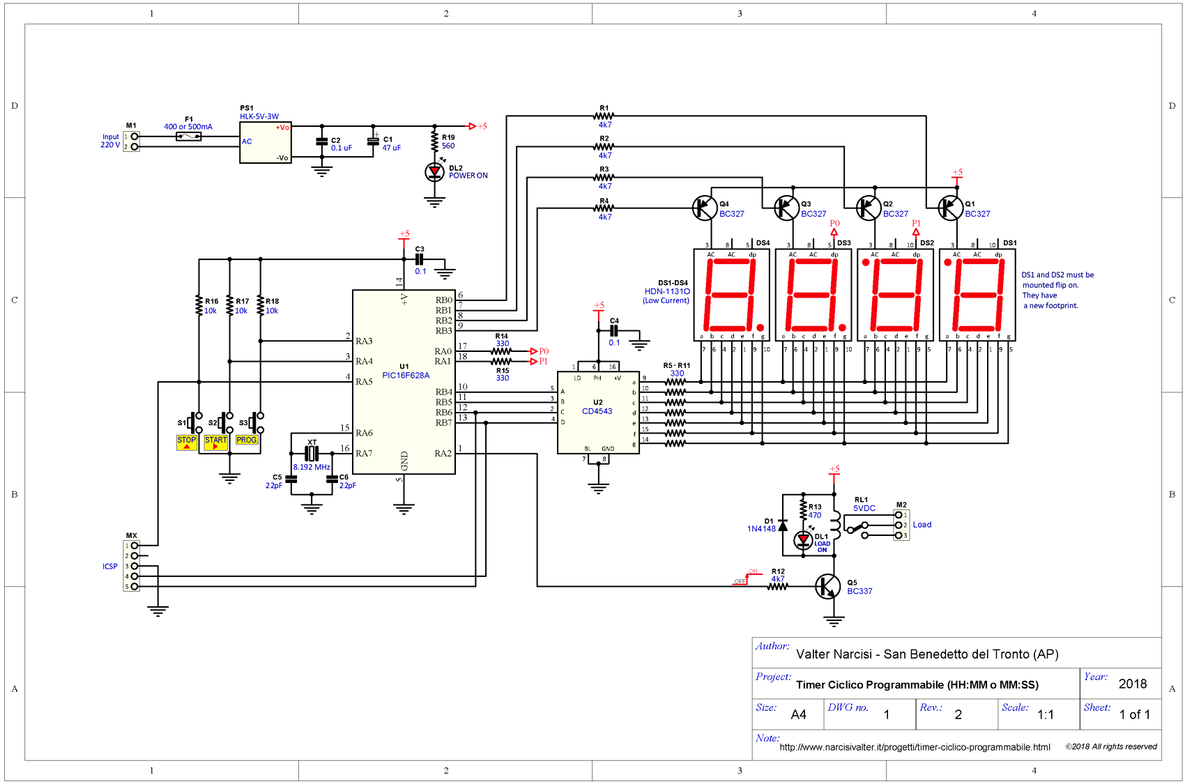 Programmable Cyclic Timer - Relè Ciclico Programmabile